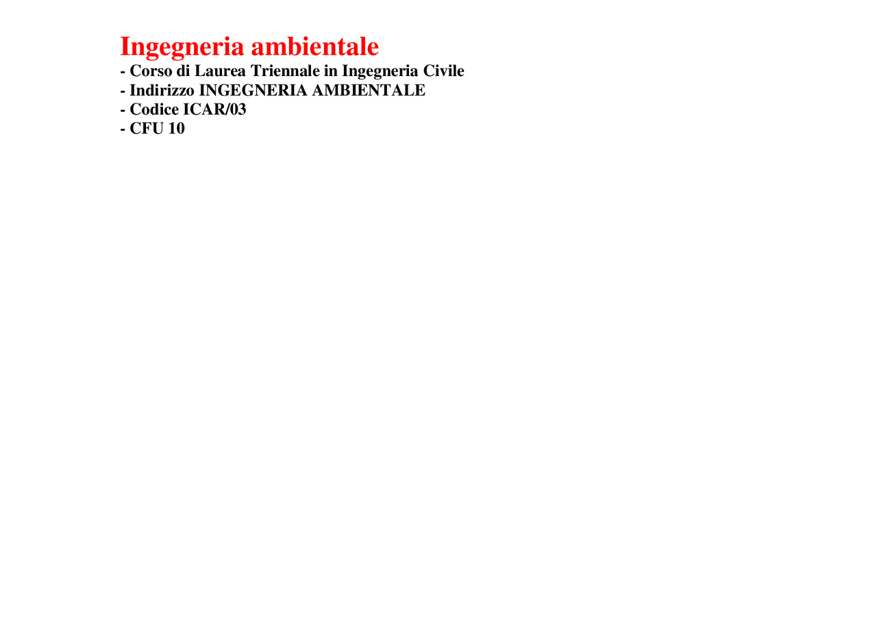 Ingegneria Ambientale Set Domande E Risposte Chiuse Unipegaso Docsity