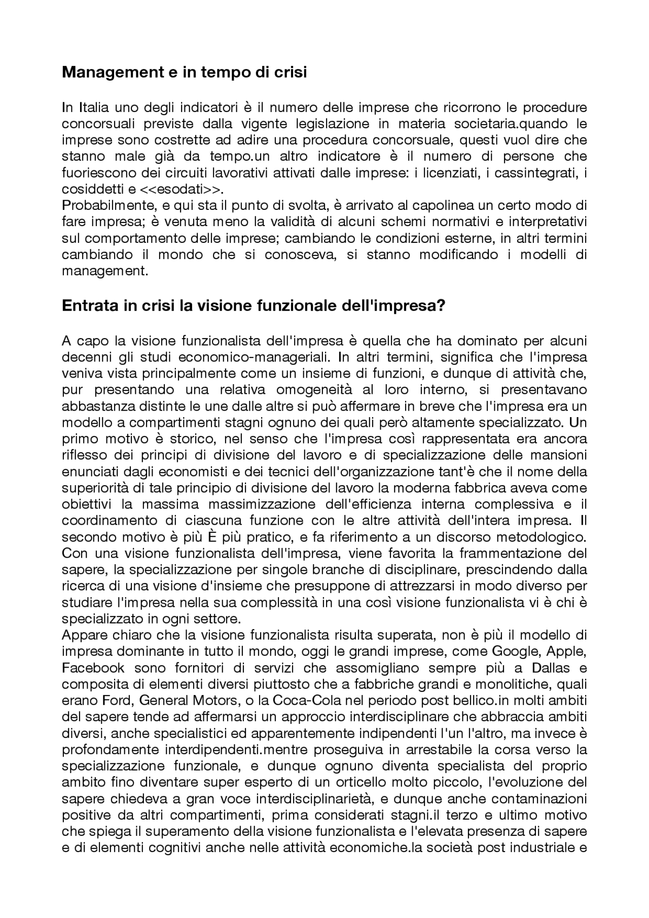 Economia E Gestione Delle Imprese Docsity