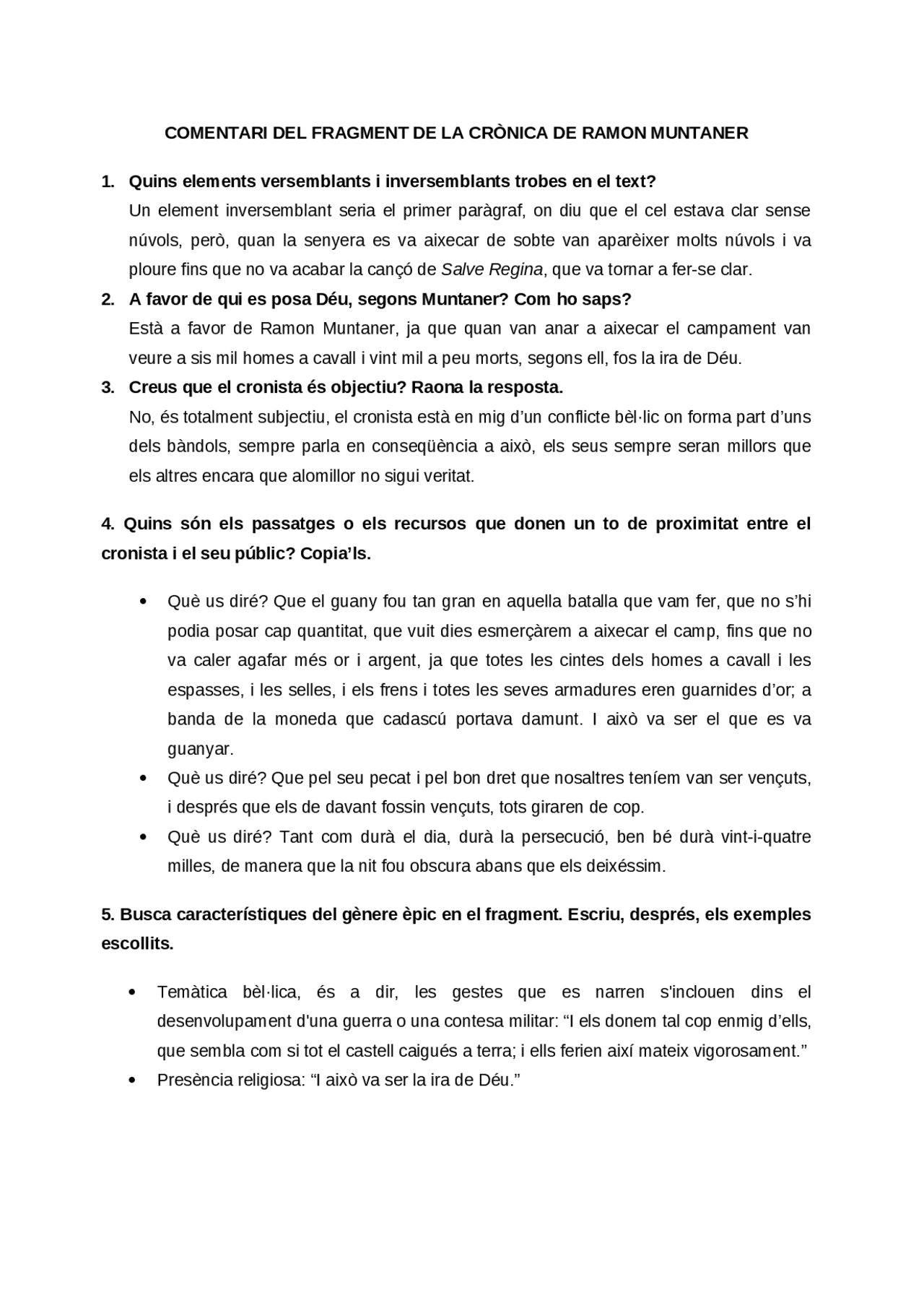 Crònica de Ramon Muntaner - Docsity