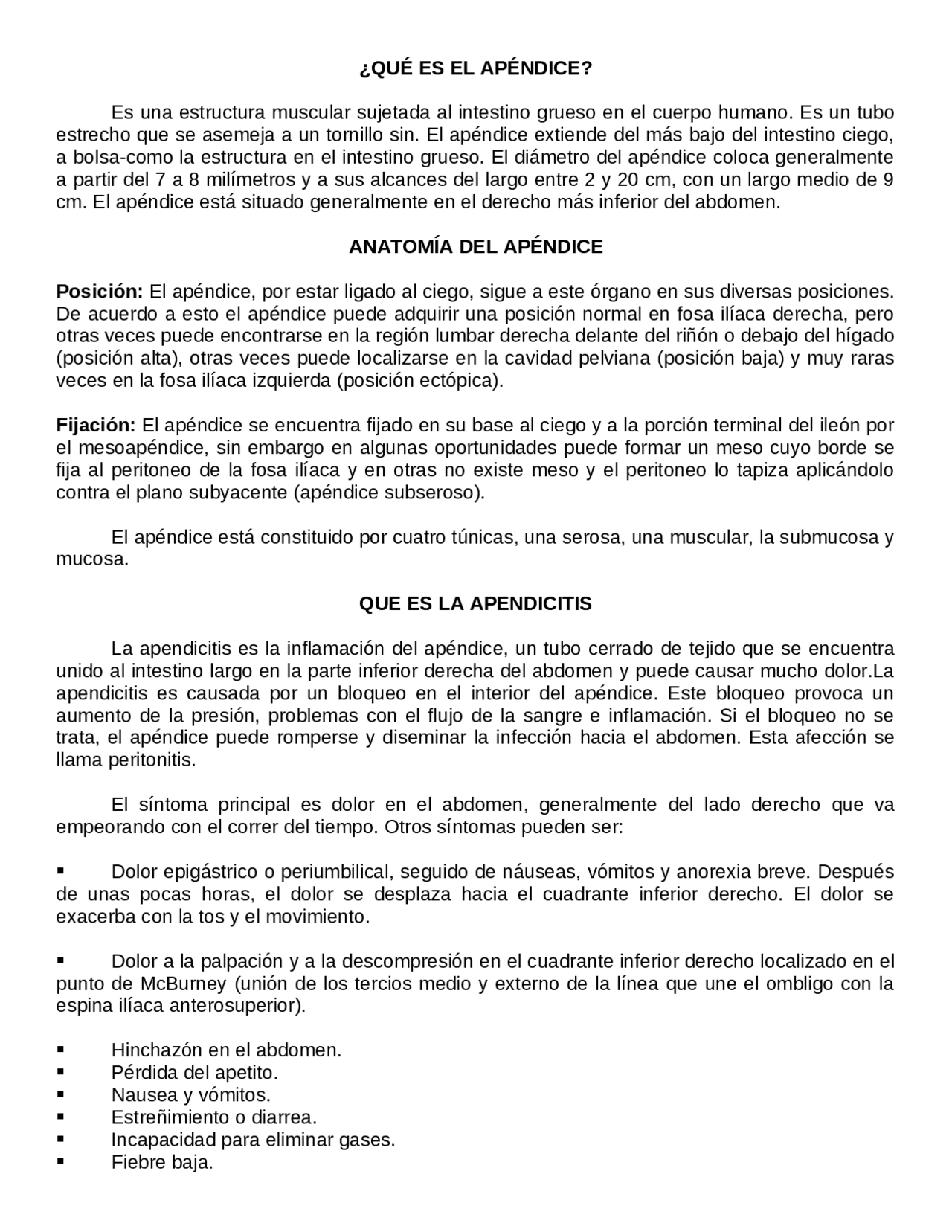 Que es el Apéndice y Tipos de Apéndice - Docsity