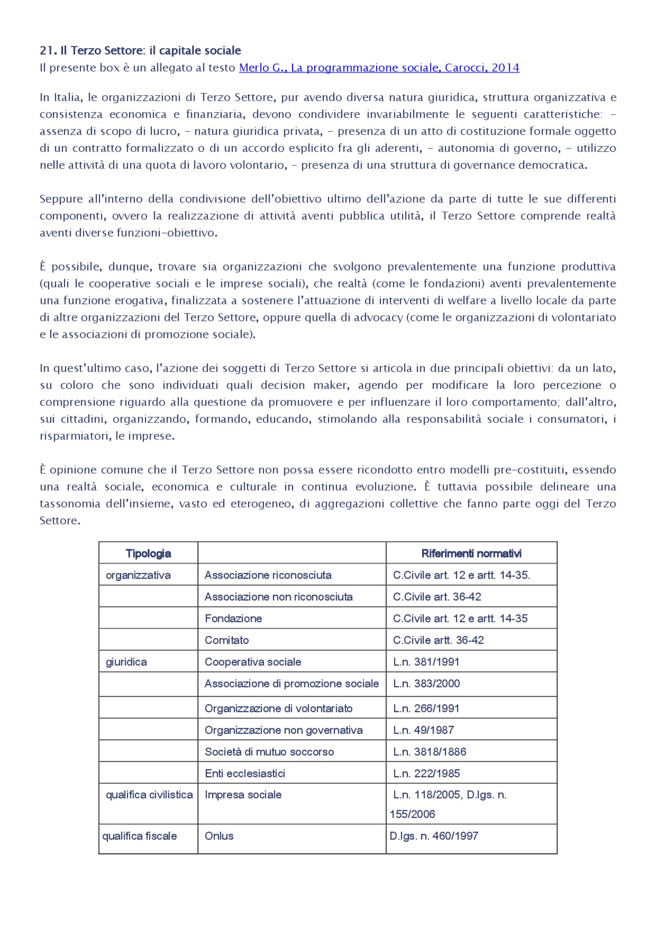 Box approfondimento della programmazione - Docsity