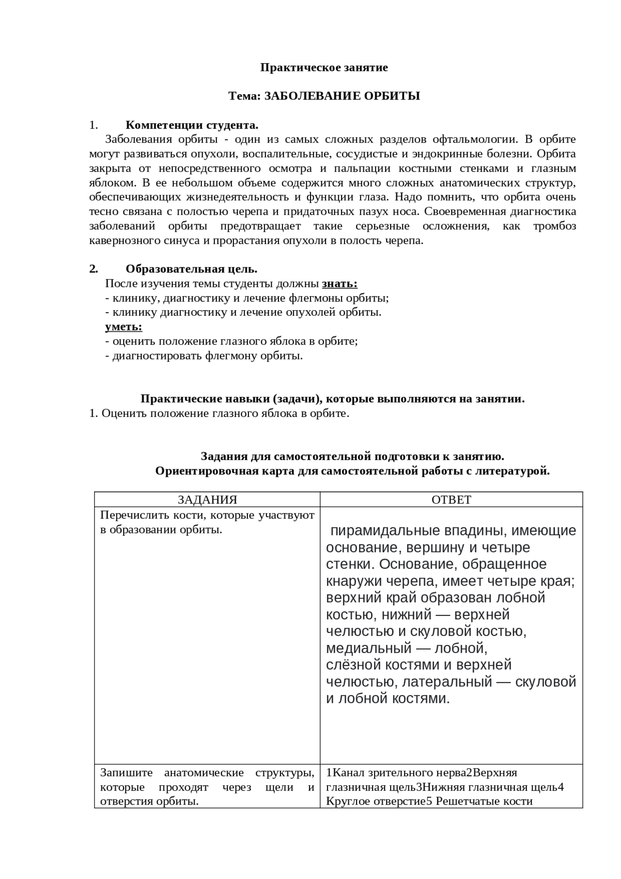 Офтальмология практическое задание Docsity