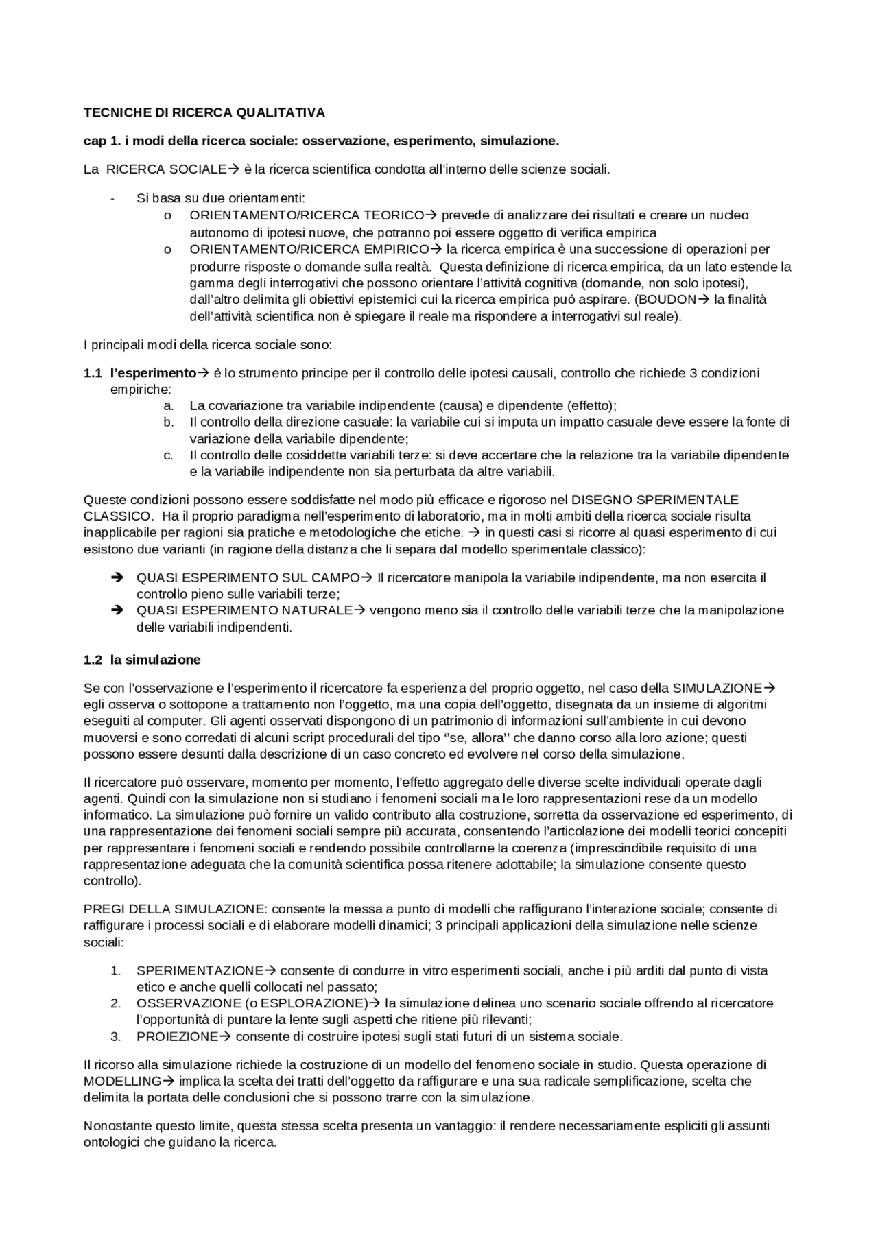 Tecniche Di Ricerca Qualitativa Docsity