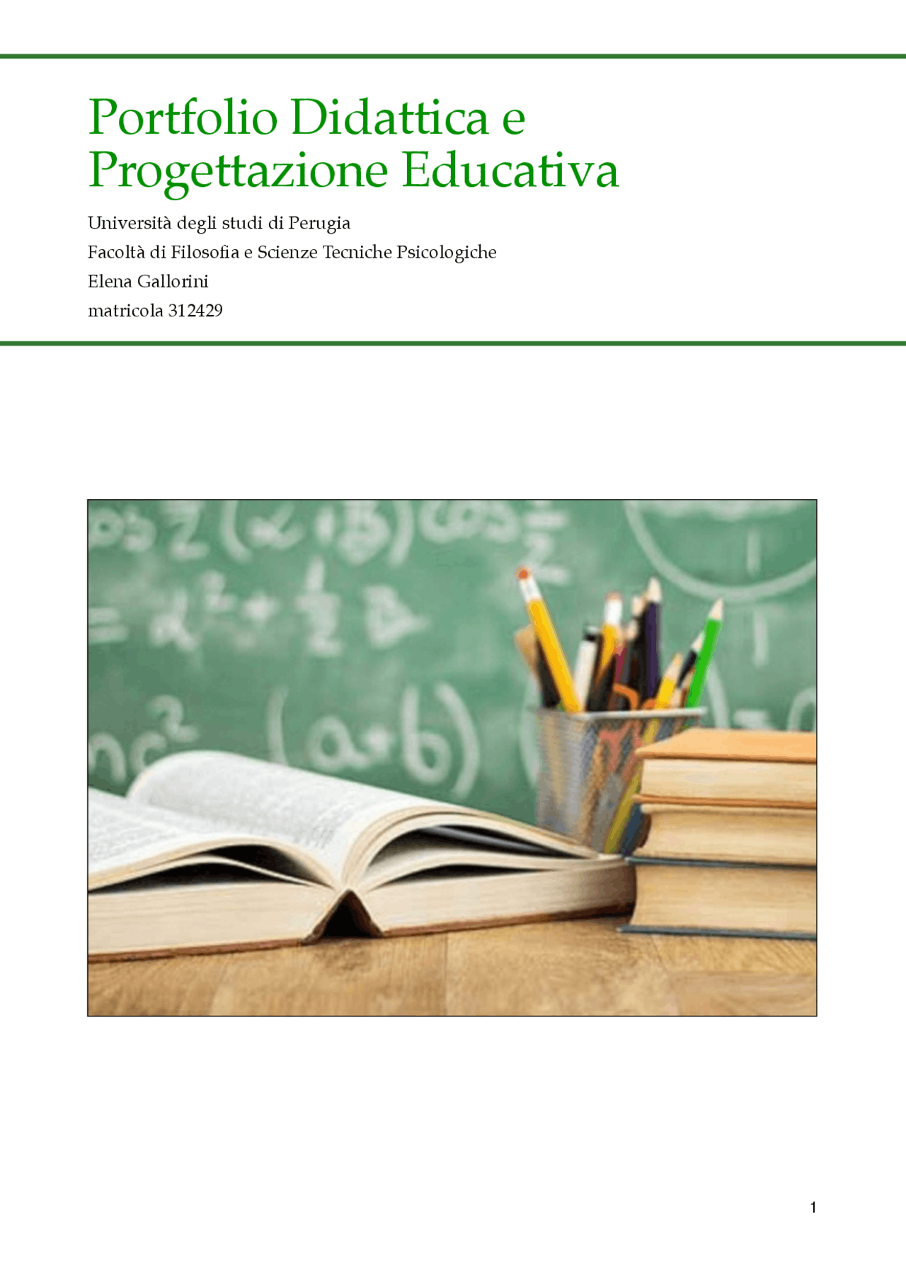 Portfolio Didattica Generale Professoressa Falcinelli Docsity