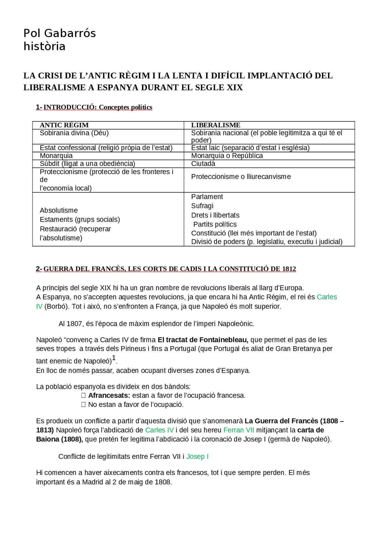 Apunts Història 1r Trimestre 2n Bat Docsity