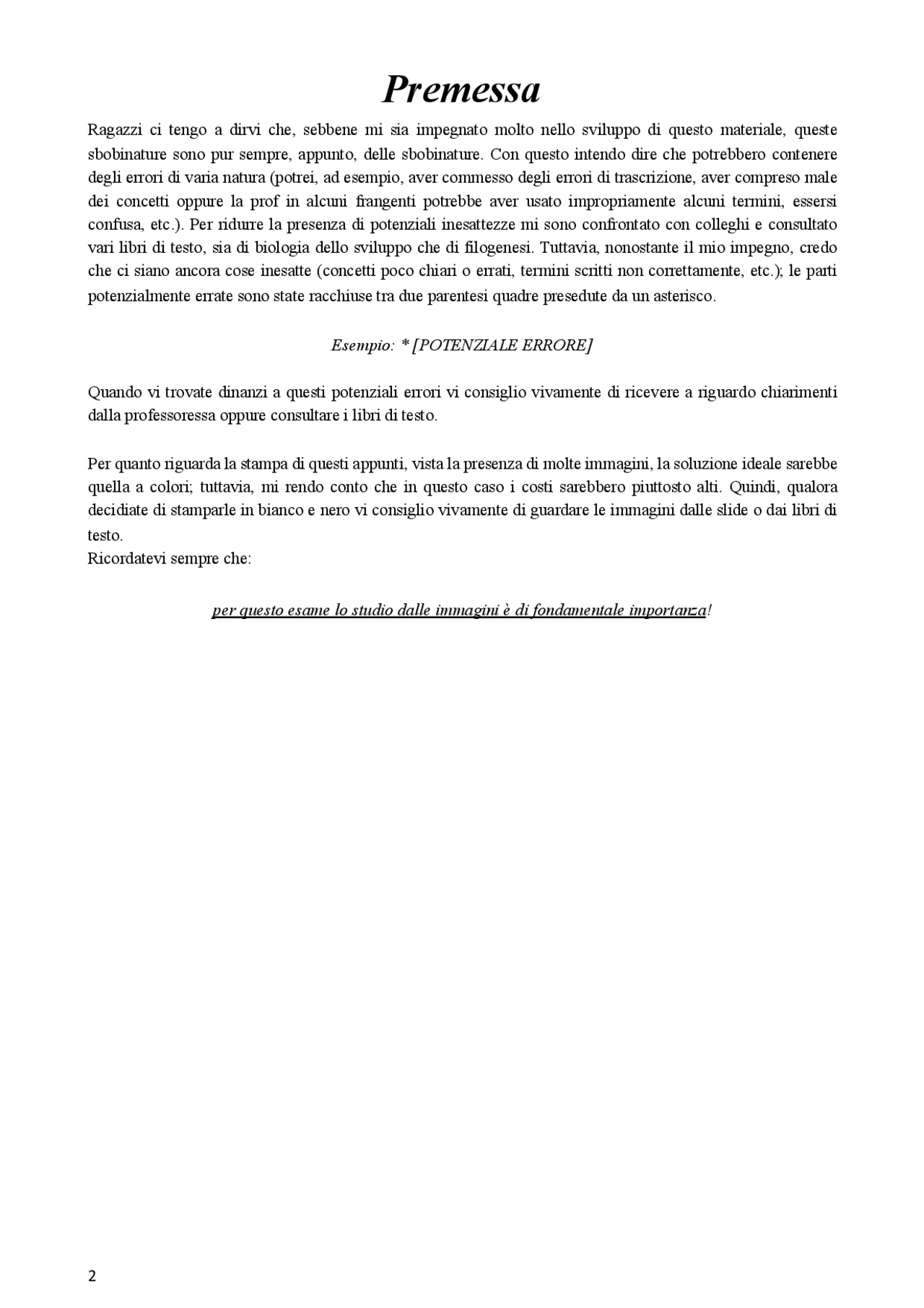 Biologia Dello Sviluppo Parte 1 Docsity