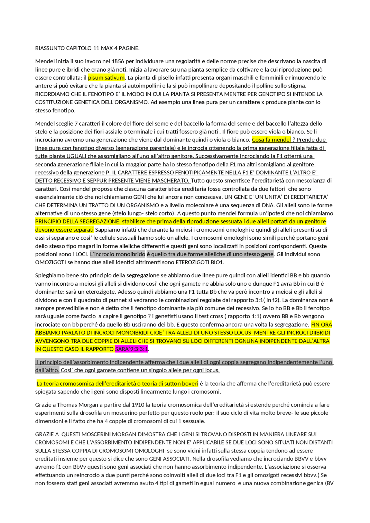Capitolo 11 Solomon Biologia Docsity