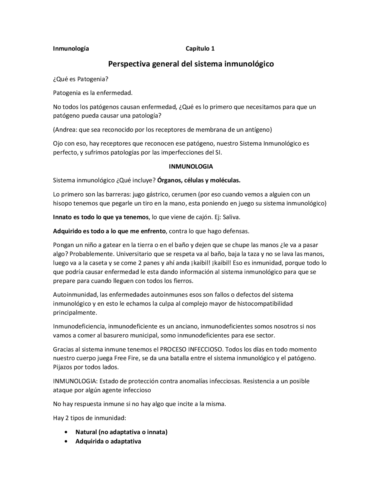 Resumen Inmunologia Kuby Docsity