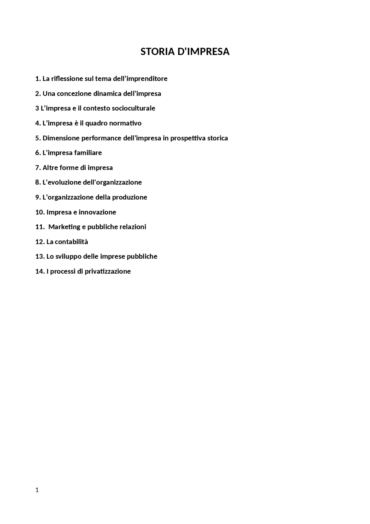 Storia Dimpresa Riassunto Libro Di Testo Docsity