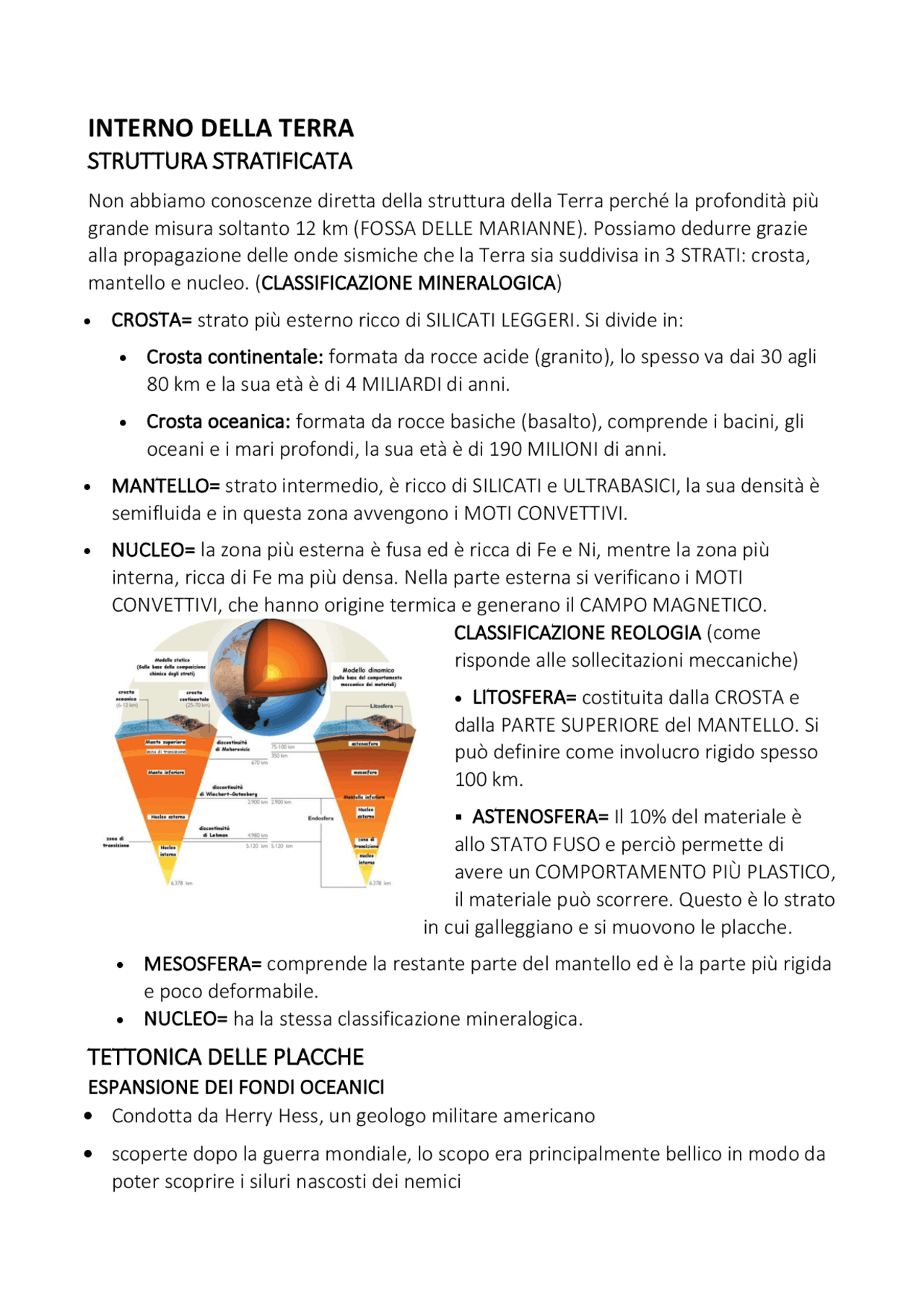 Appunti Scienze Della Terra Biotecnologie Docsity