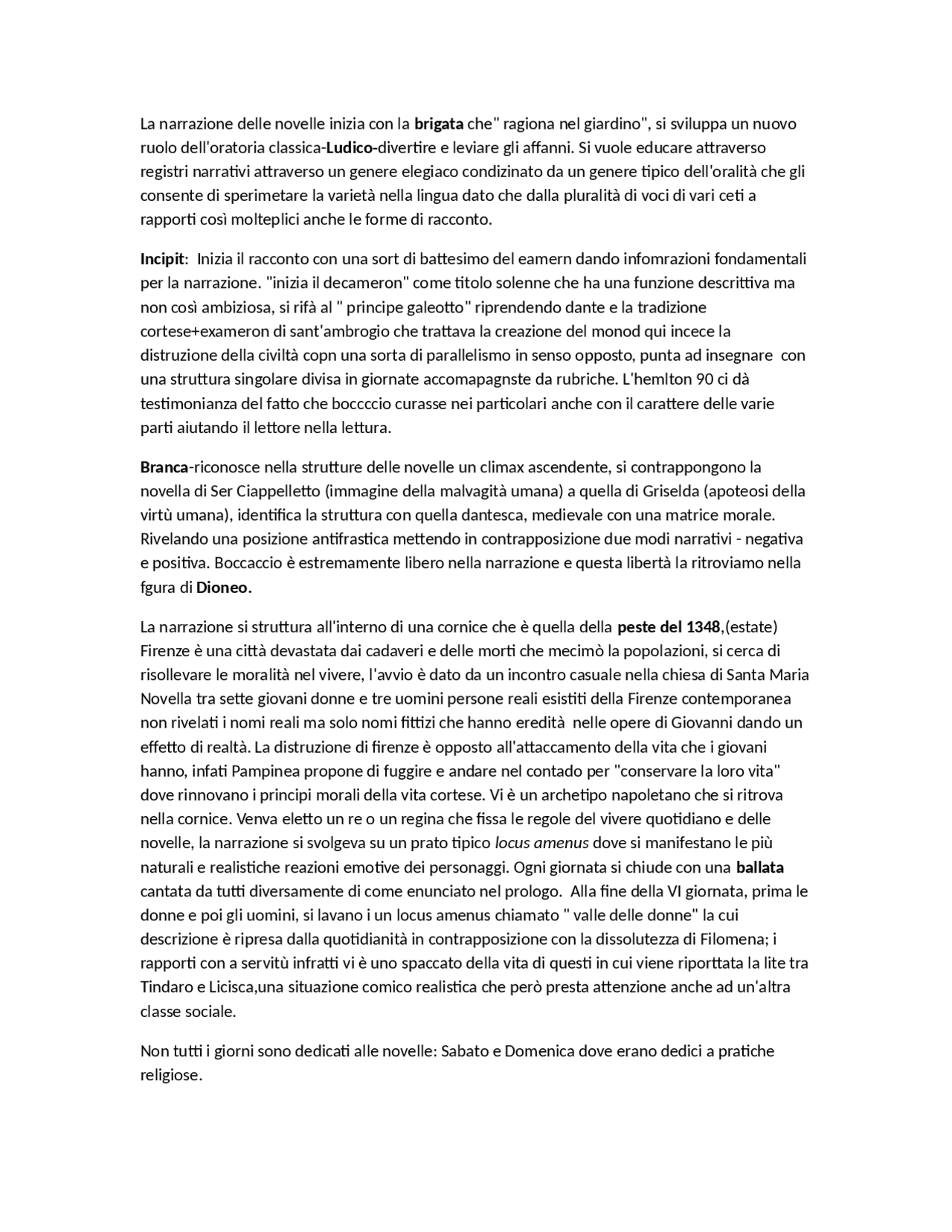 Decameron Riassunto Secondo Docsity