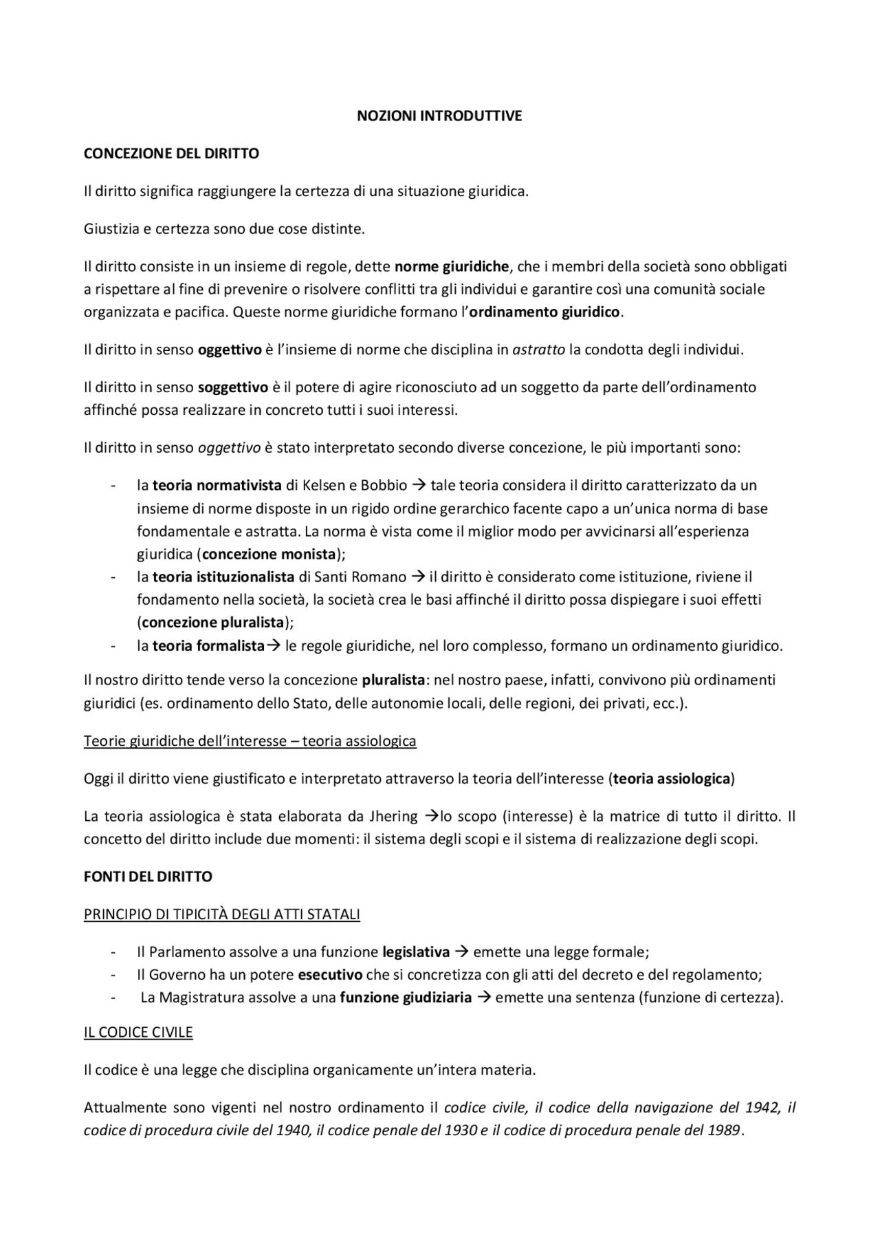 Riassunto Diritto Privato Docsity