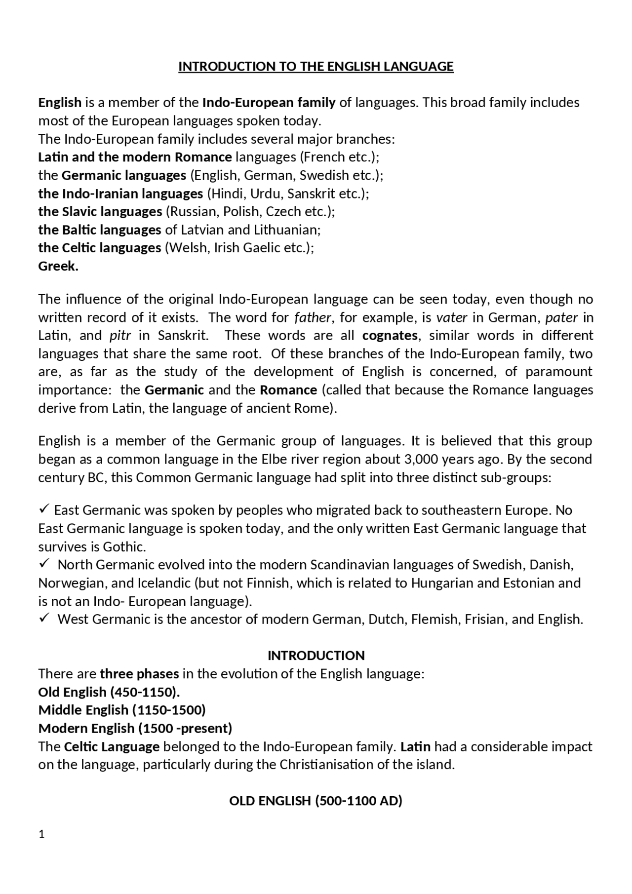 English Language Docsity