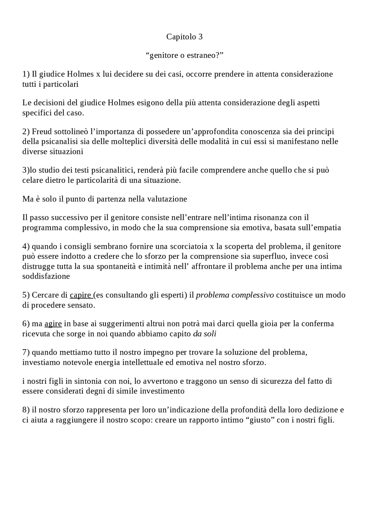 Capitolo 3 Un Genitore Quasi Perfetto Docsity
