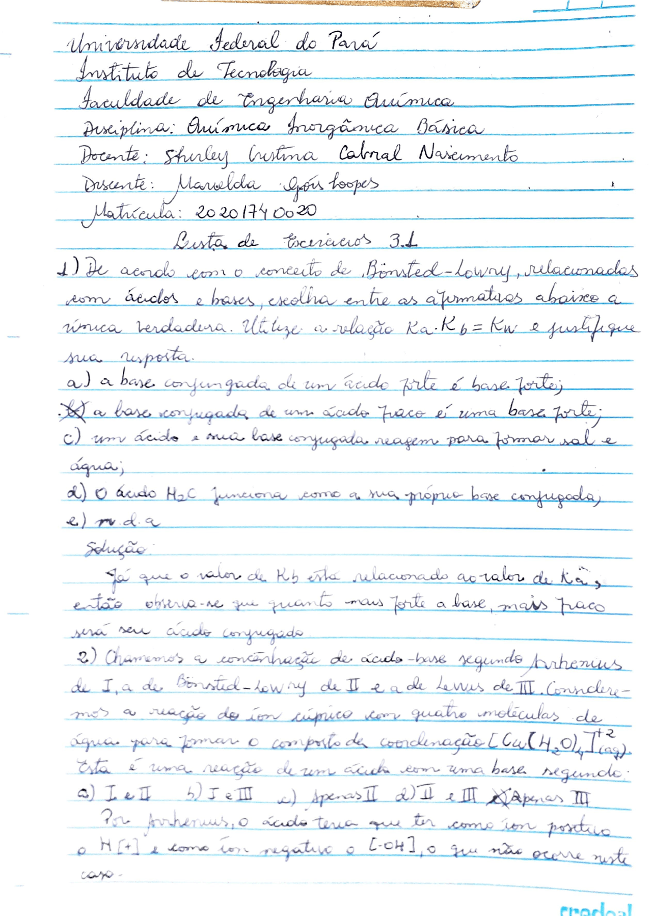 Lista De Exercícios 3 Docsity