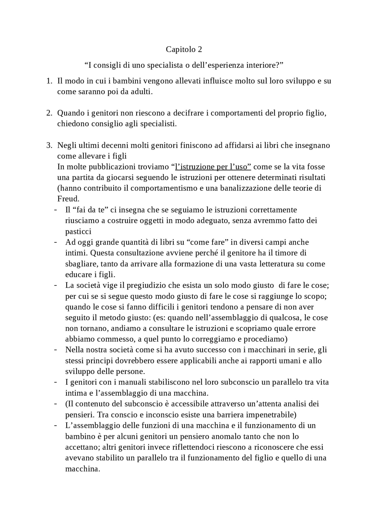 Capitolo 2 Un Genitore Quasi Perfetto Docsity