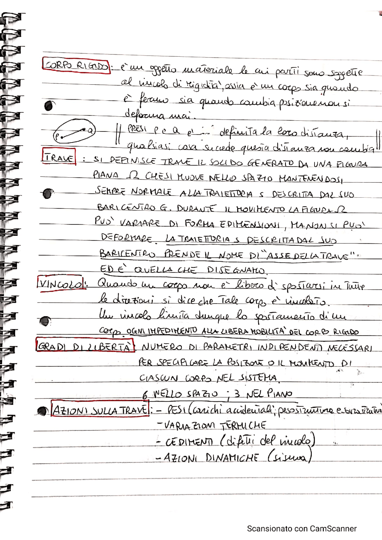 Statica Definizioni Di Teoria Docsity