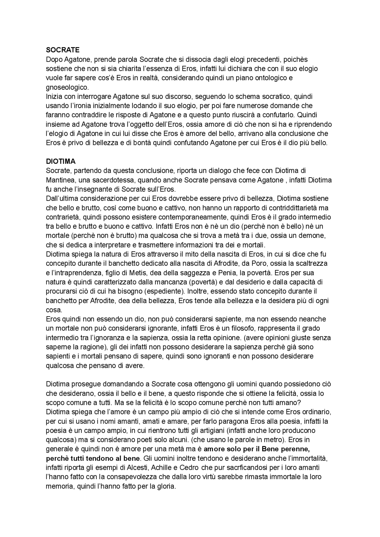 Socrate E Alcibiade Il Simposio Appunti Di Filosofia Docsity