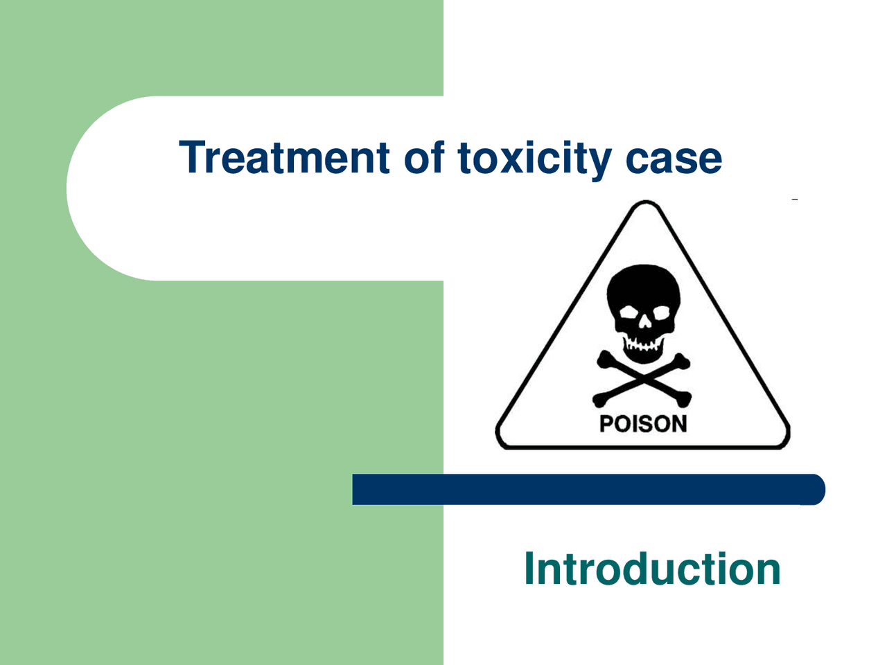 Identification and determination of poisoning - Docsity