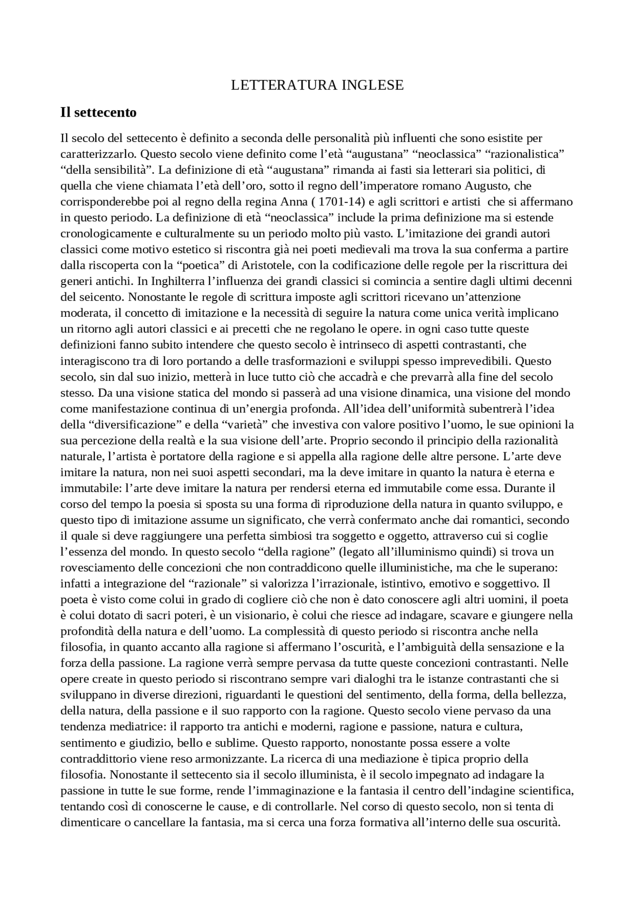 Riassunti Bertinetti Docsity