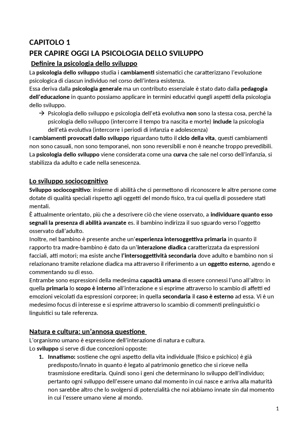 Manuale Di Psicologia Dello Sviluppo Docsity