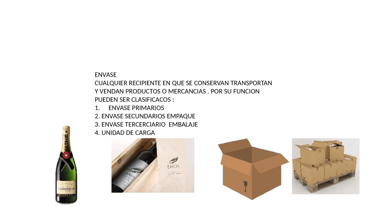 Definicion de envase,empaque y embalaje - Docsity