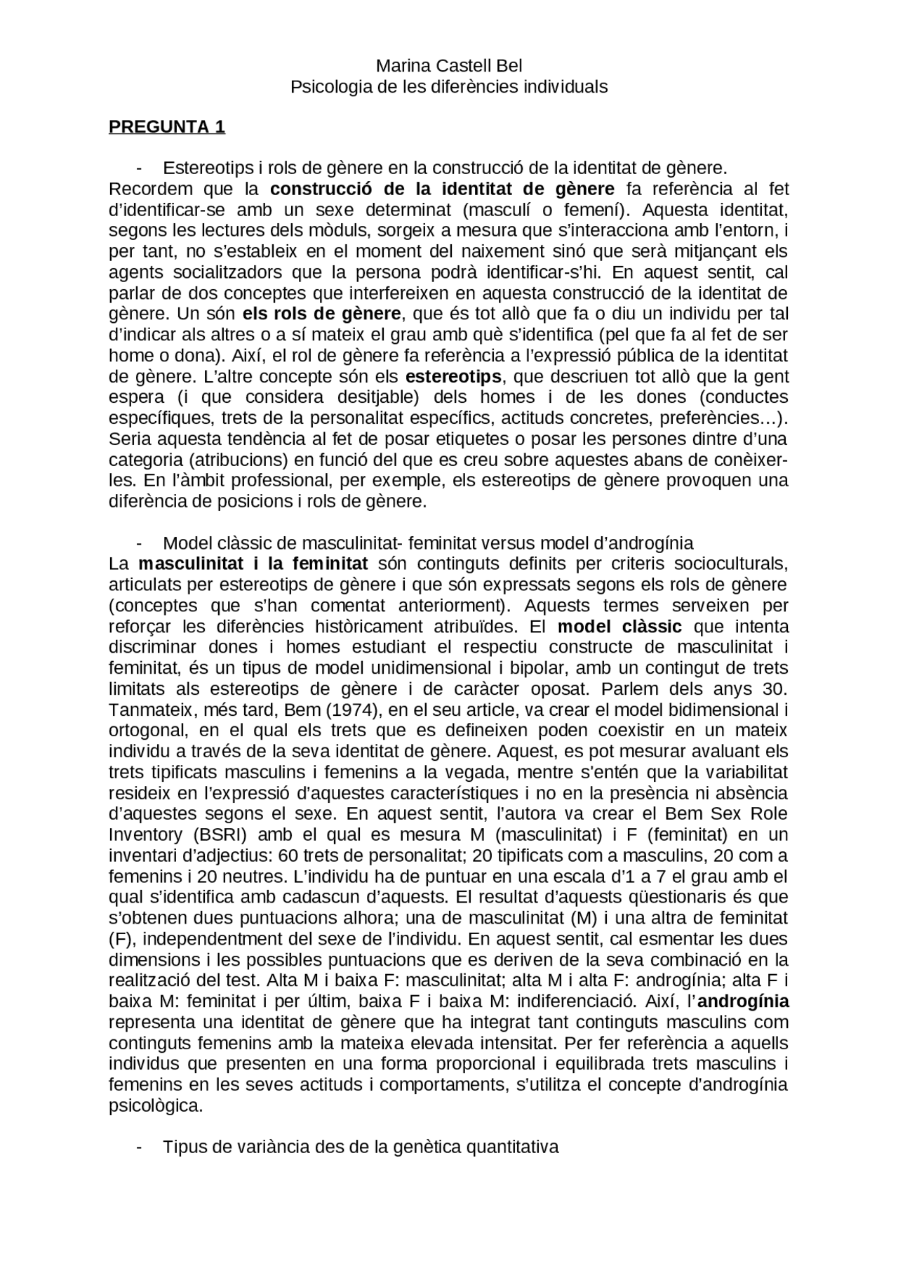 Resposta Pac 4 Psico De Les Diferències Individuals Docsity
