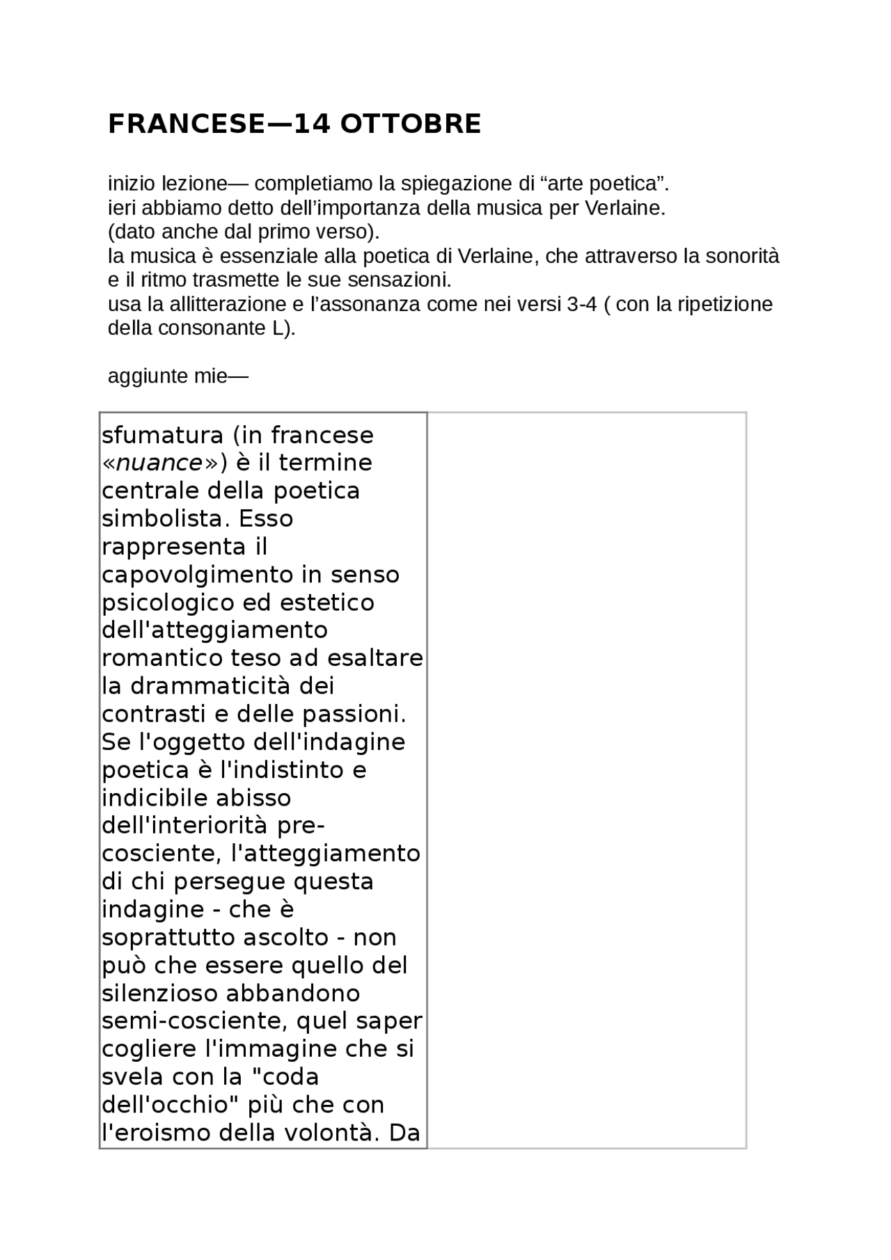 Appunti Di Francese Docsity