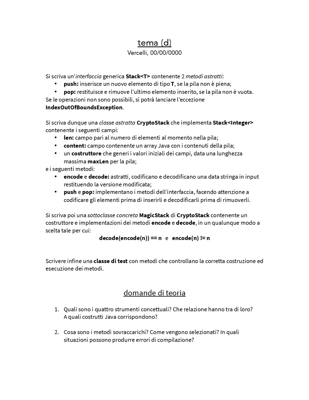 Programmazione Ad Oggetti Esami Esami Di Programmazione Ad Oggetti E