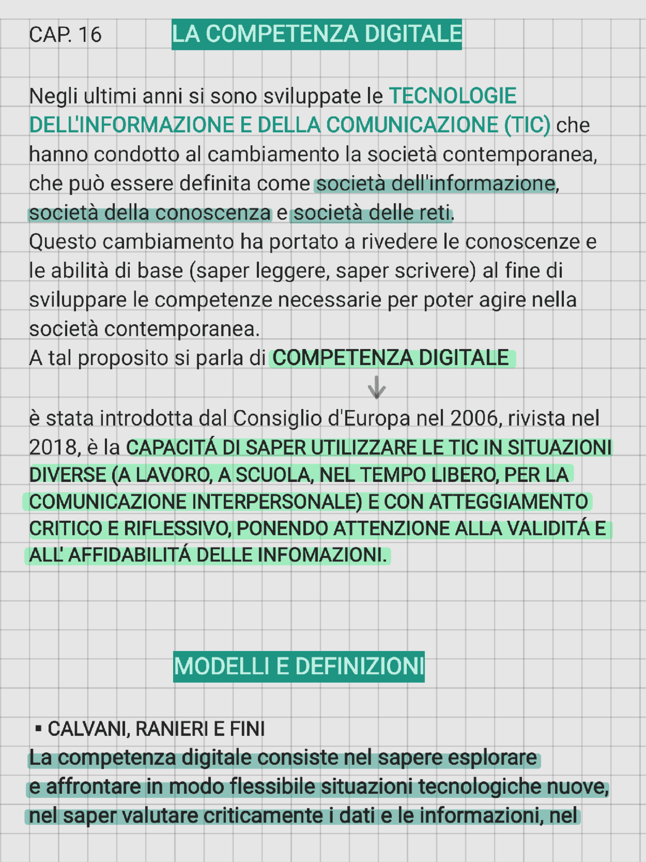 La competenza digitale - Docsity