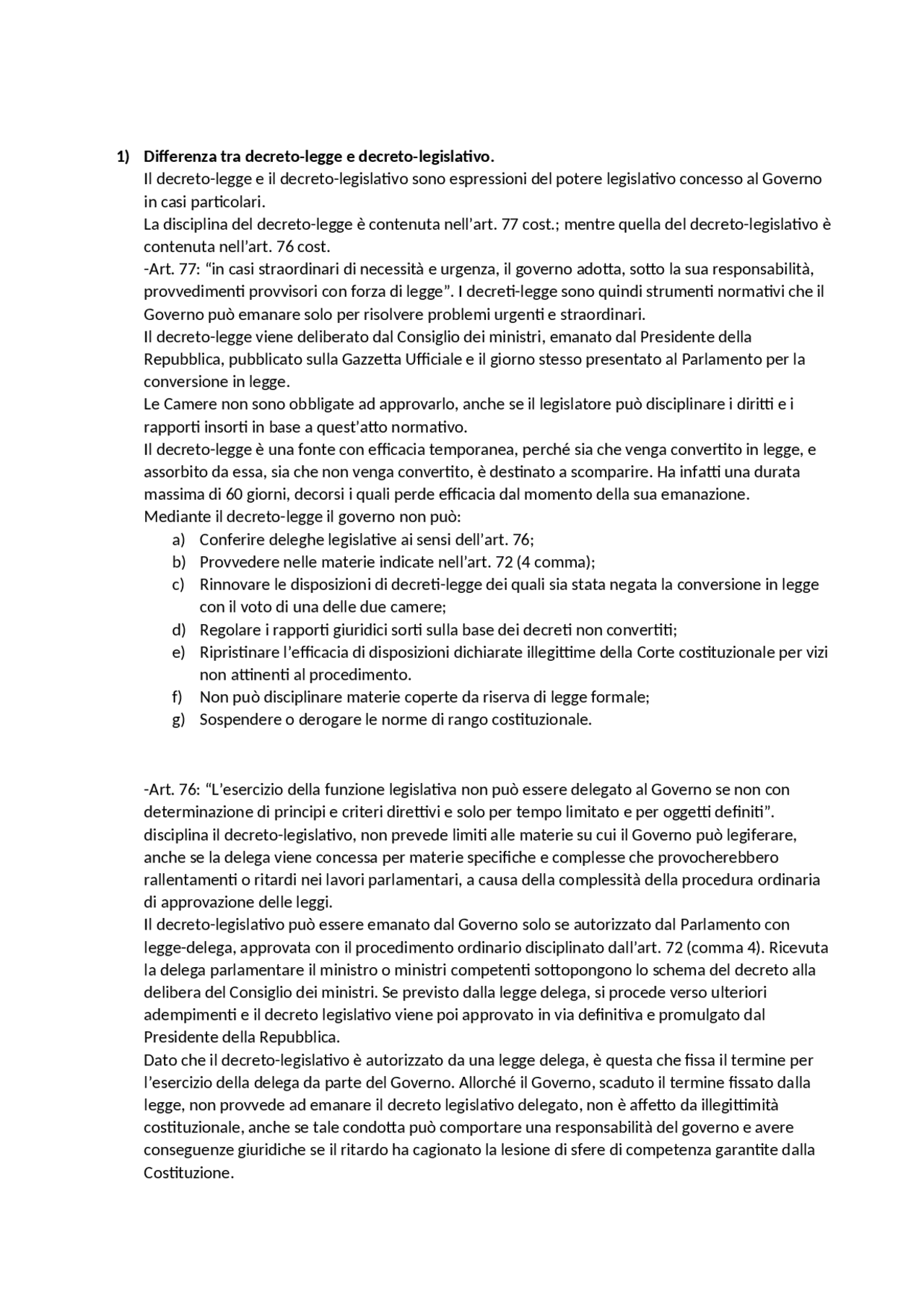 Domande e risposte dell'esame di diritto pubblico. - Docsity