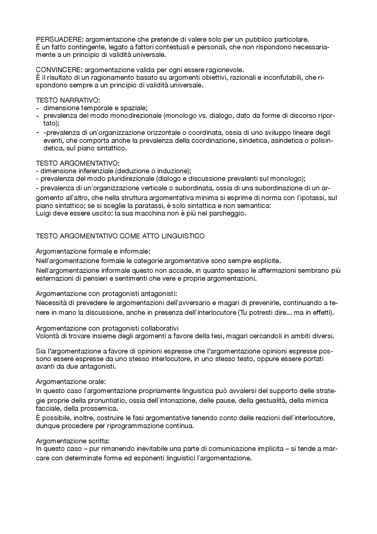 Argomenti Desame Linguistica E Persuasione Docsity