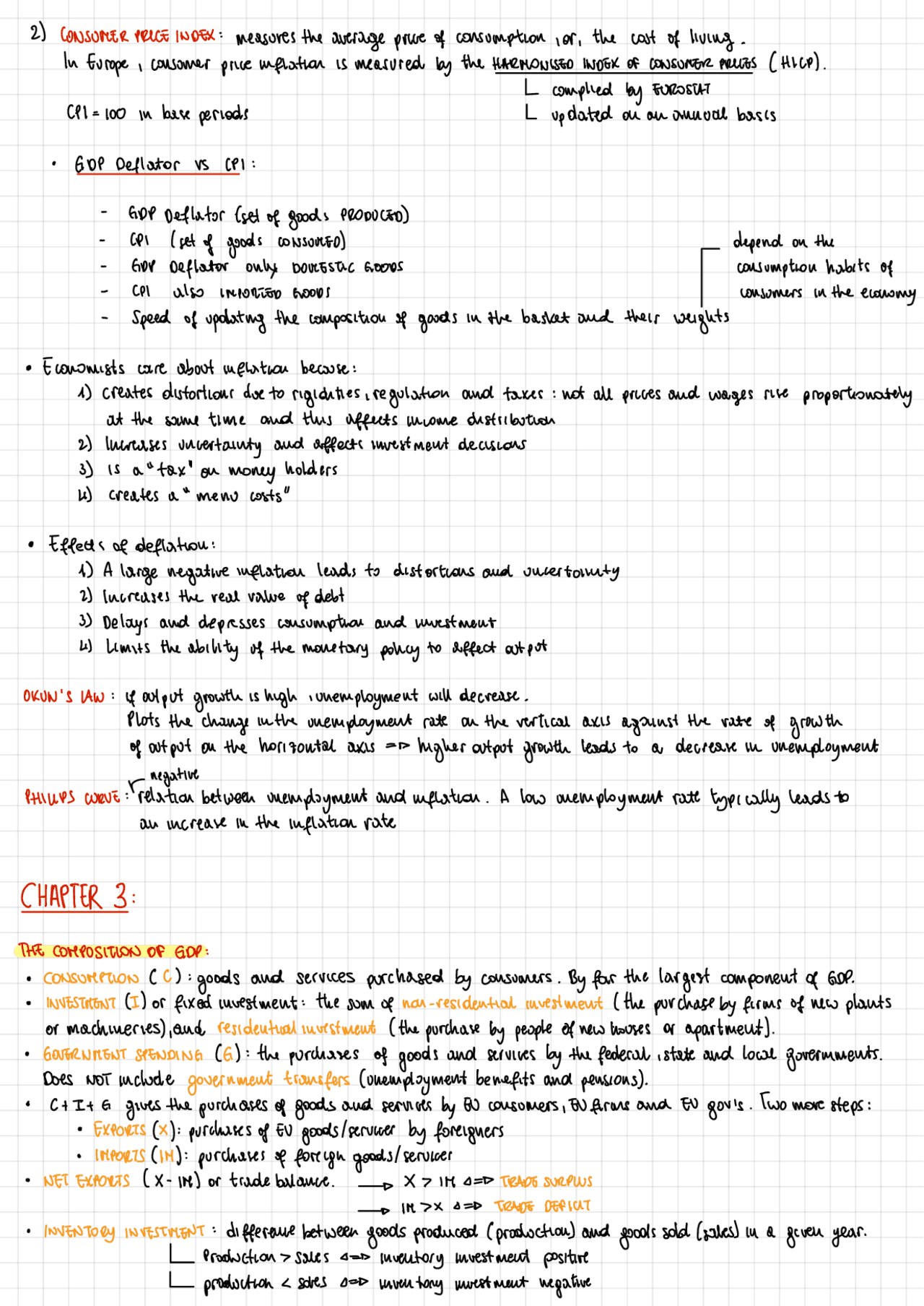Macroeconomics - Chapter 3 | Appunti di Macroeconomia - Docsity