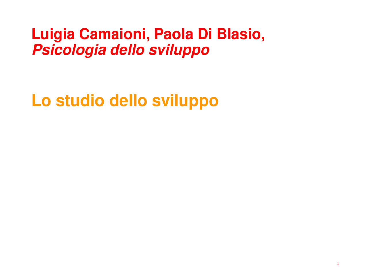 Slide Di Processi Di Sviluppo Psico Affettivo Unisa Docsity