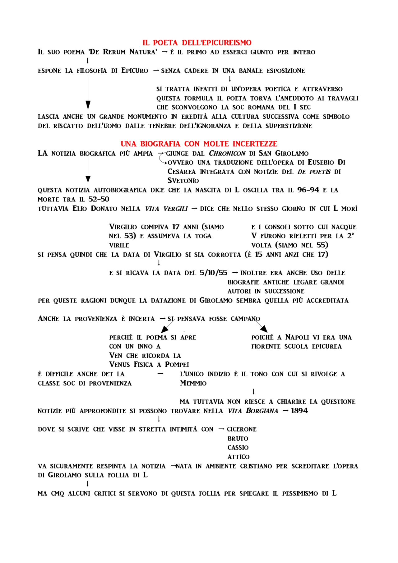 Appunti Sullo Stile E Le Opere Di Lucrezio Docsity