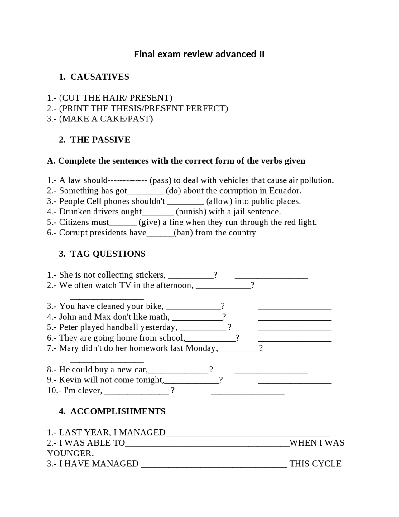 Advanced Ii Exam Four Docsity