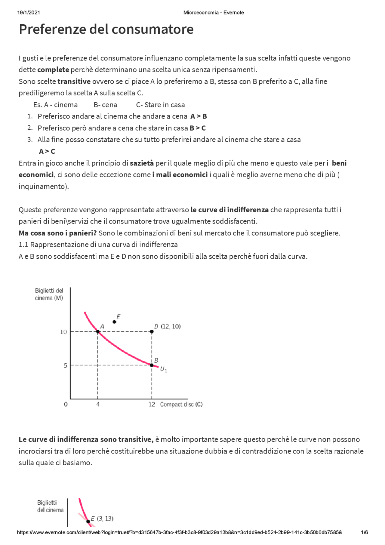 Le preferenze del consumatore - Docsity