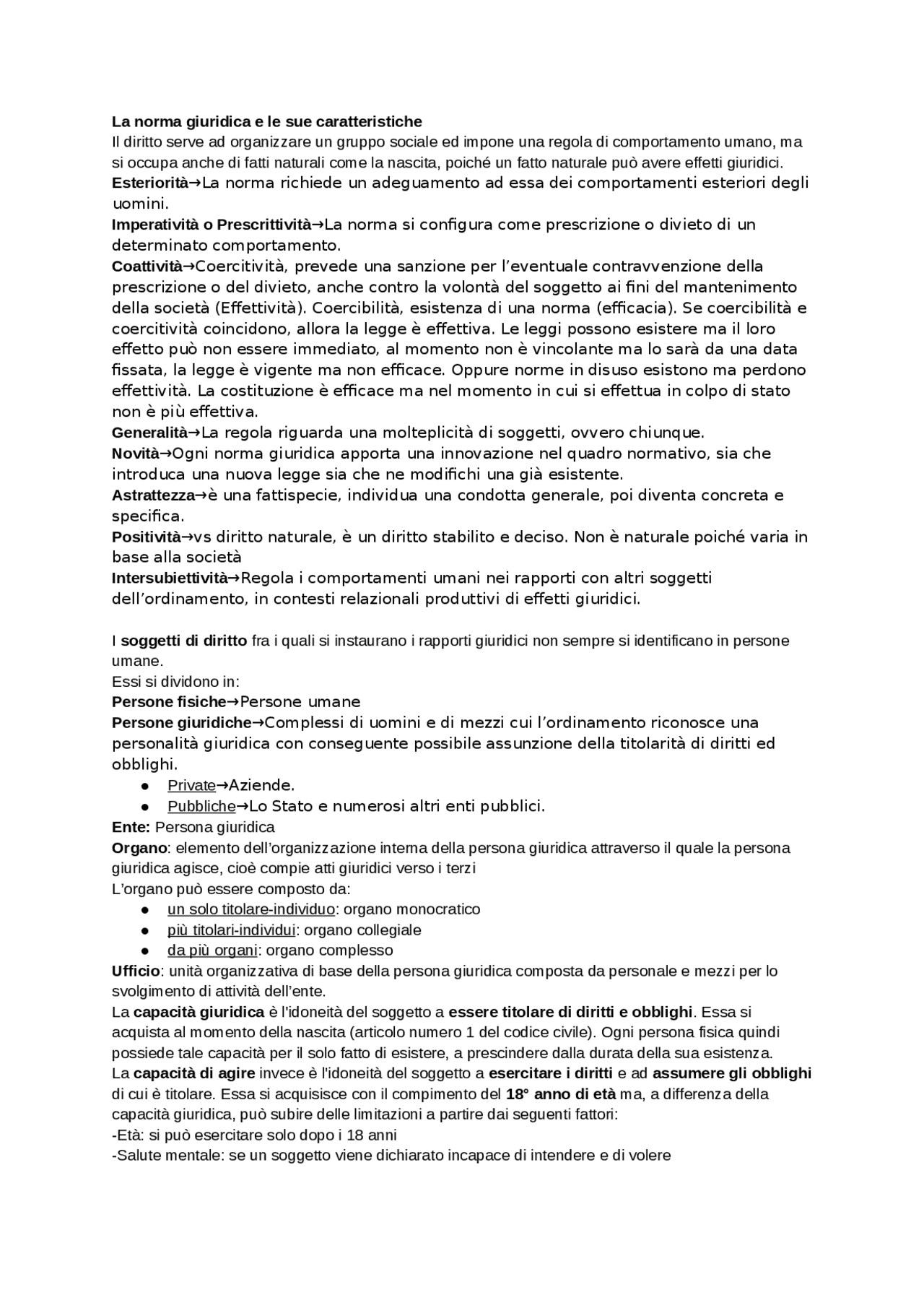 Schema Riassuntivo Diritto Pubblico Docsity