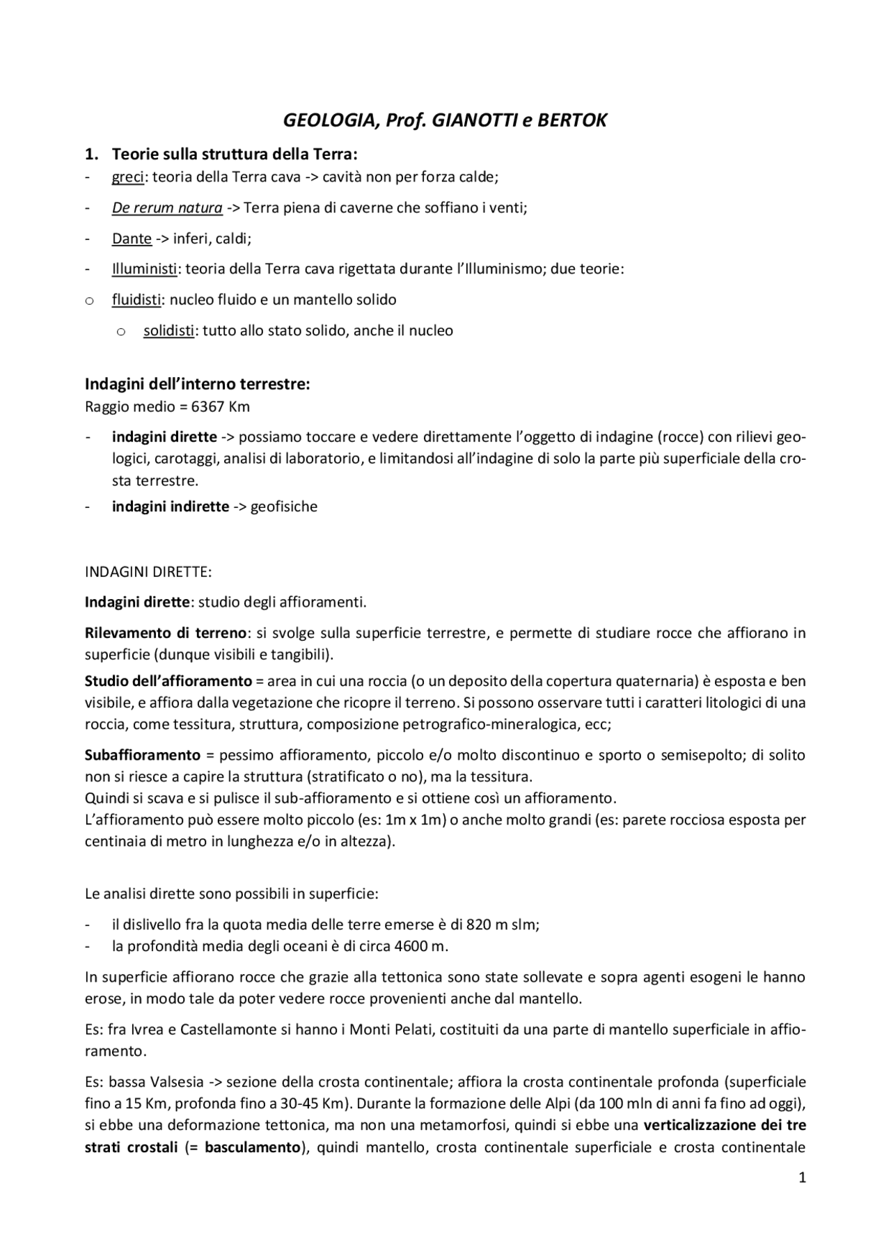 Appunti Di Geologia Docsity