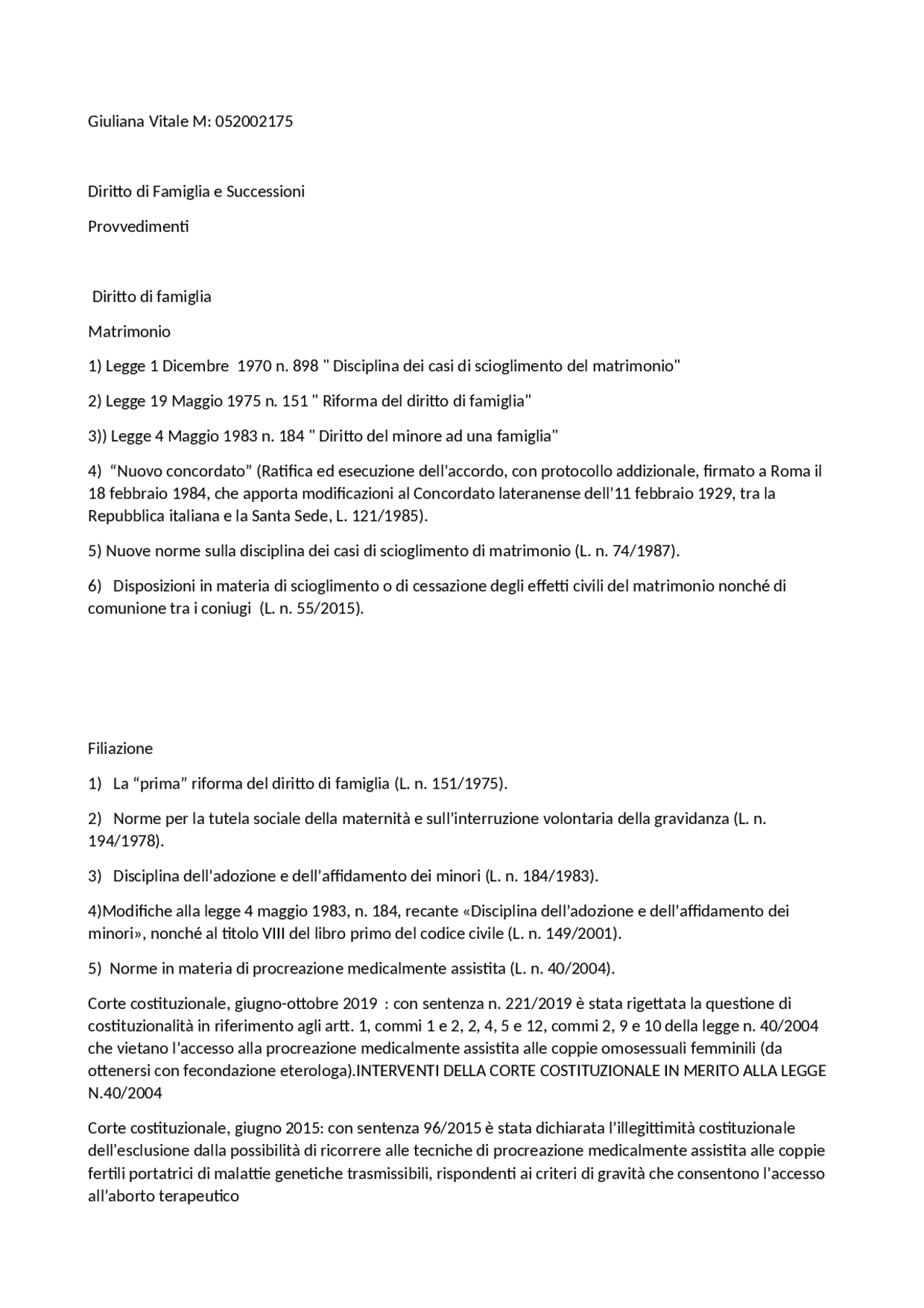 Appunti Diritto Di Famiglia Docsity