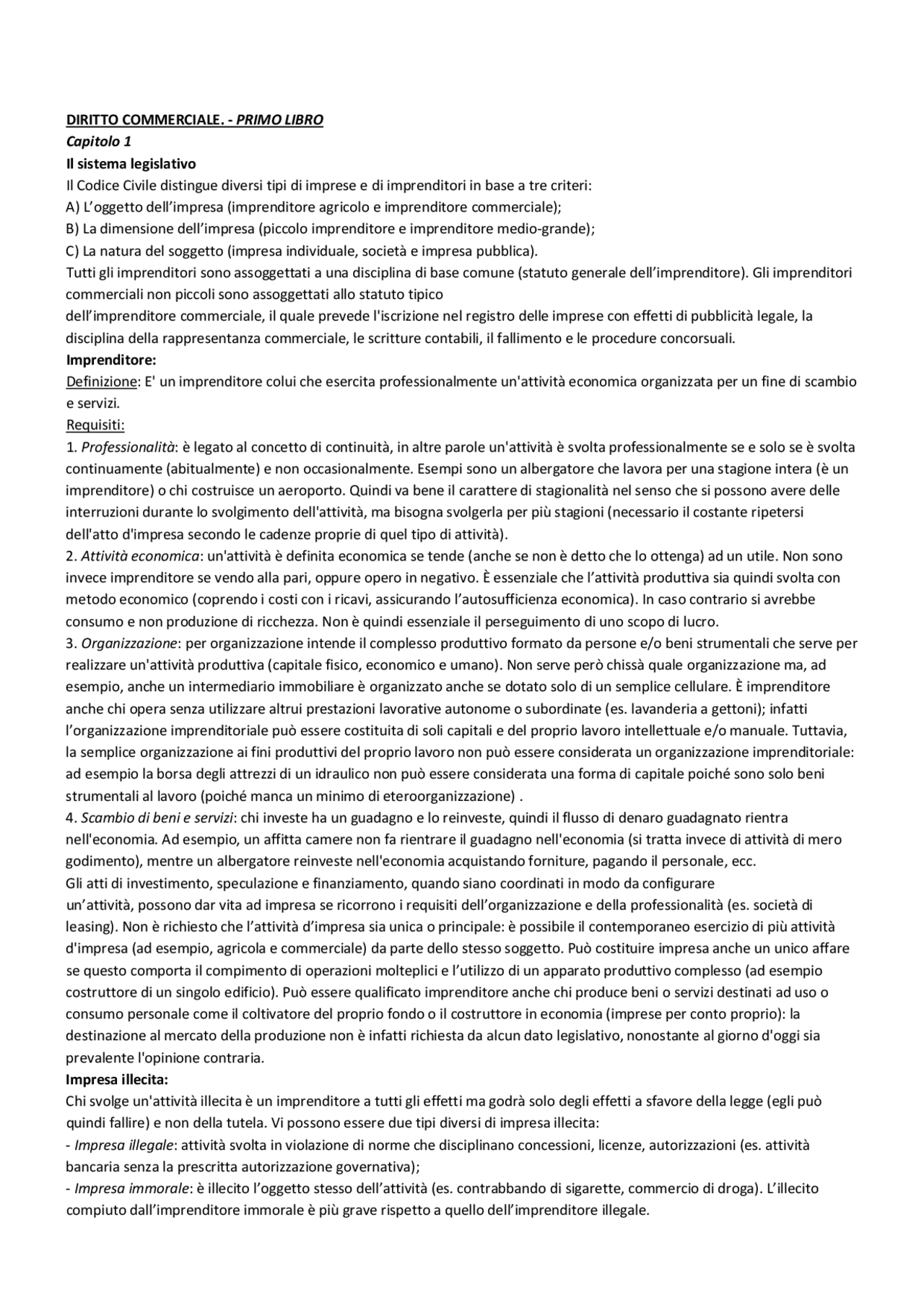 Dispense Diritto Commerciale Prof Iudica Docsity