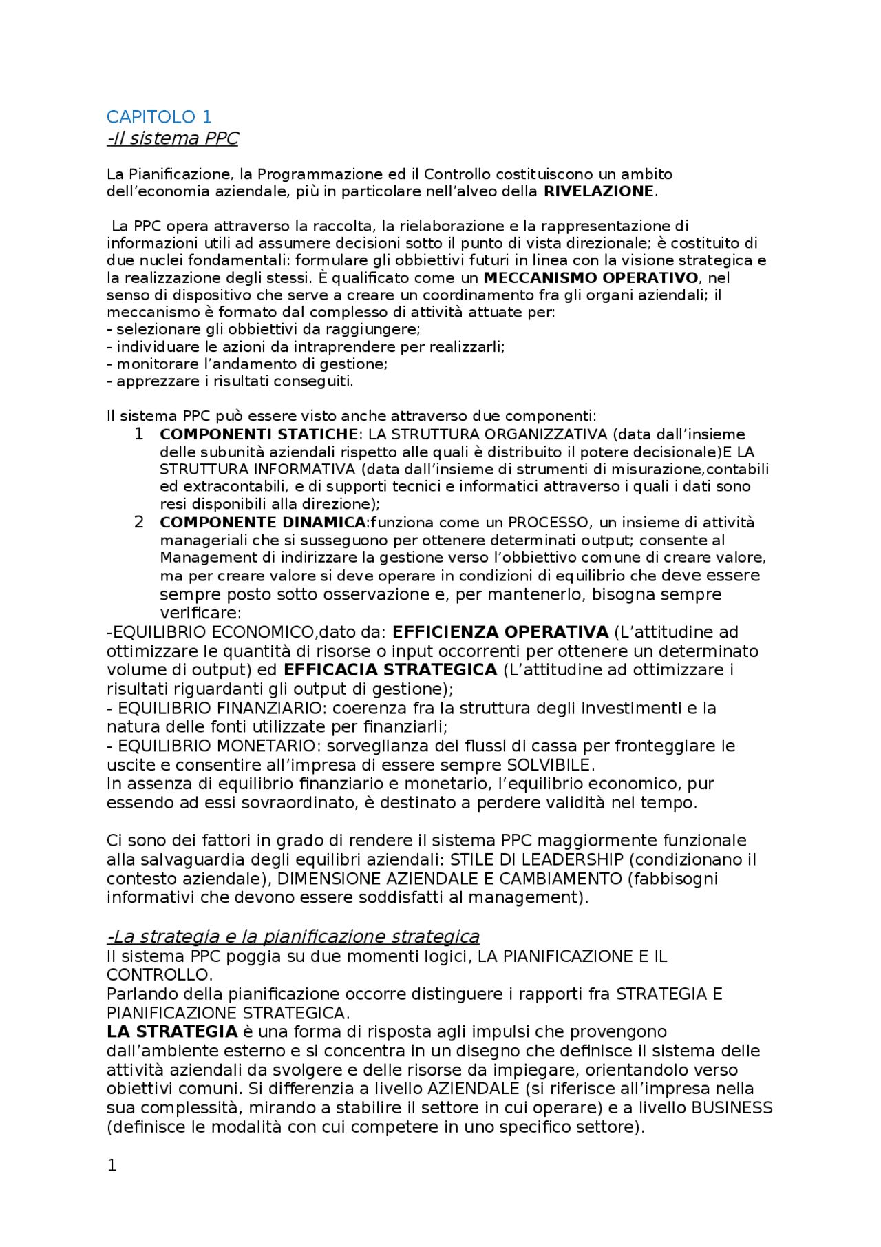 Programmazione E Controllo Di Gestione Docsity