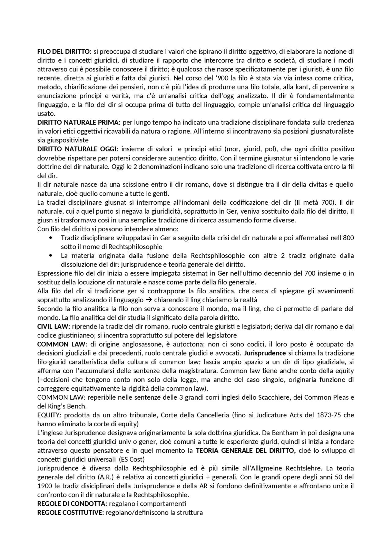 Riassunto Schematico Filosofia Del Diritto Docsity