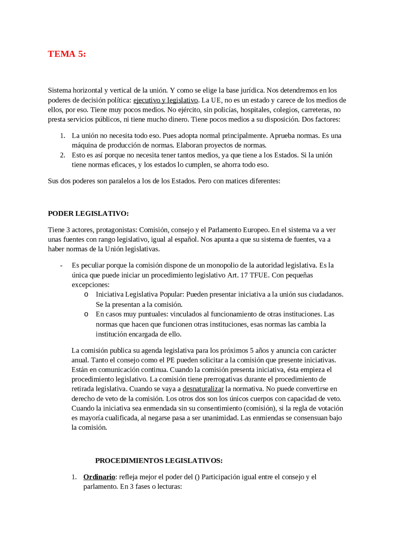 Tema 5 de derecho comunitario - Docsity