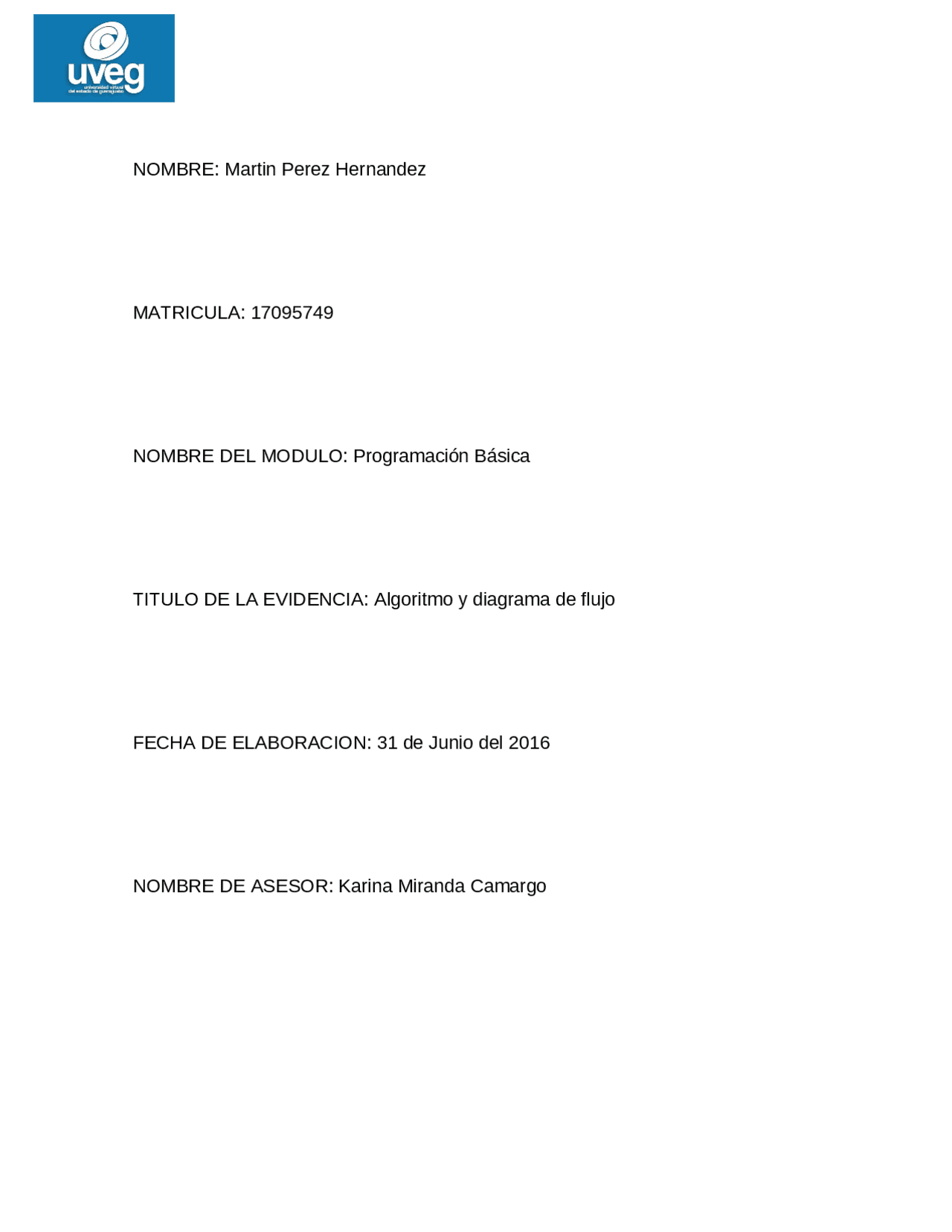 Algoritmo Y Diagrama De Flujo Docsity