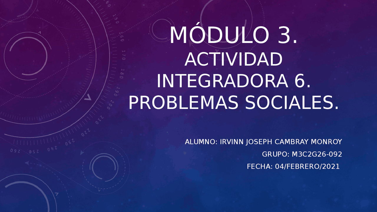 Modulo 3 Actividad Integradora 6 Docsity