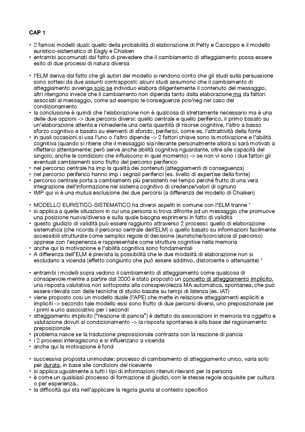 Libro La Persuasione Cavazza Appunti Di Psicologia Sociale Docsity