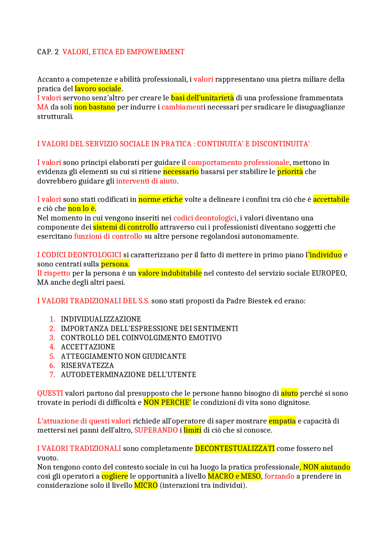 Teorie Del Servizio Sociale Docsity