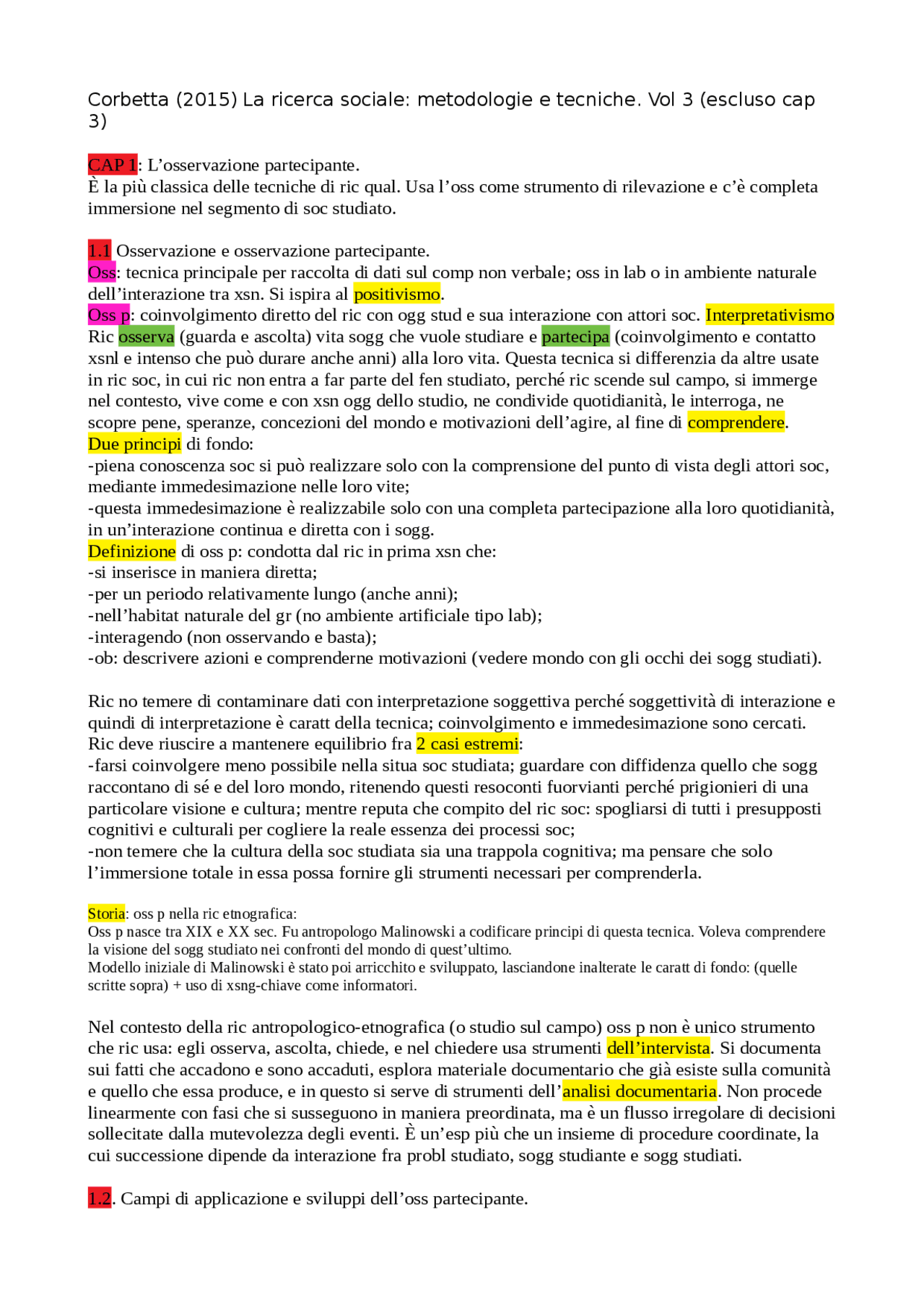 La Ricerca Sociale Metodologie E Tecniche No Cap 3odt Docsity