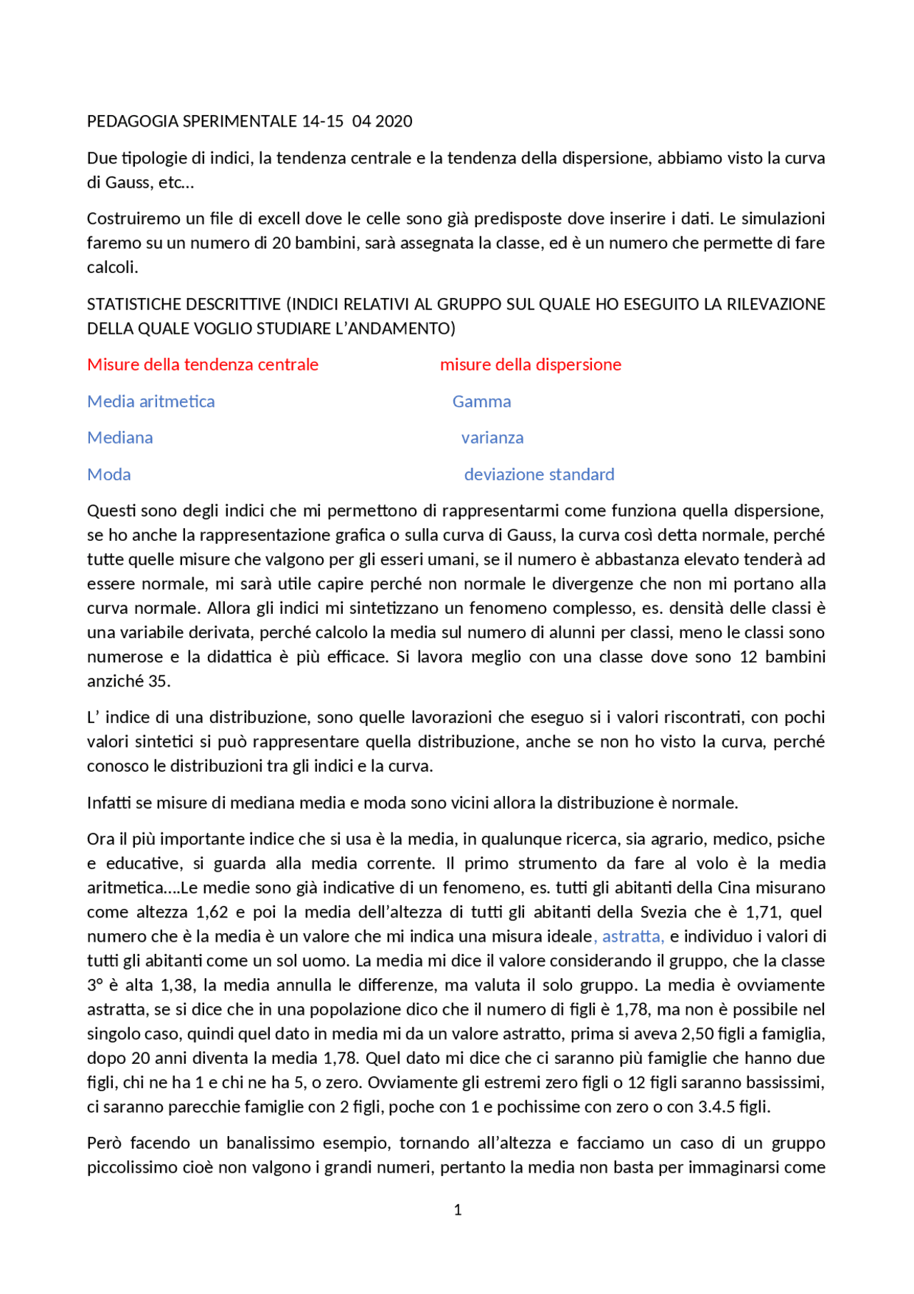 Appunti Di Pedagogia Sperimentale Docsity